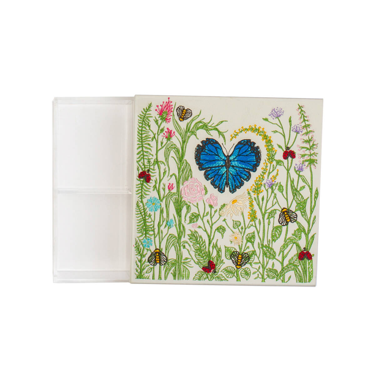 Spring Themed Embroidered Box - Stitch Jo Embroidery Studio