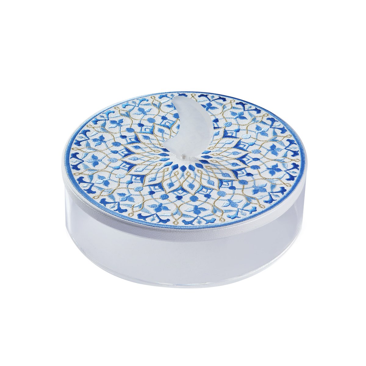 Round Box with a Crescent Handle - Stitch Jo Embroidery Studio