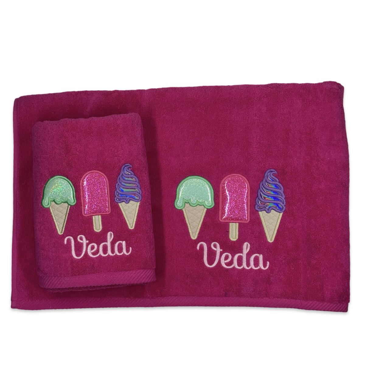 Ice cream Towel set - Stitch Jo Embroidery Studio
